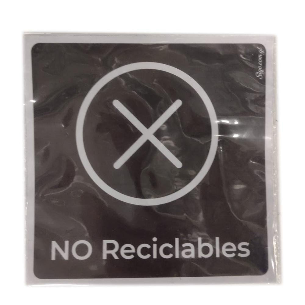Sticker Adhesivo "No Reciclable" 15x15 Cm - Sigo - Empresas Cemaco