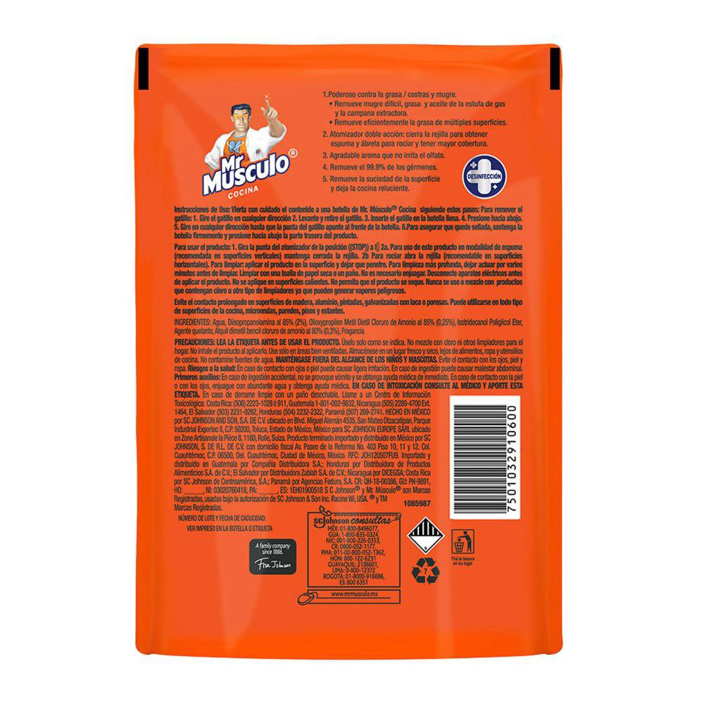 Desengrasante Naranja 500 Ml - Mr Músculo - Empresas Cemaco