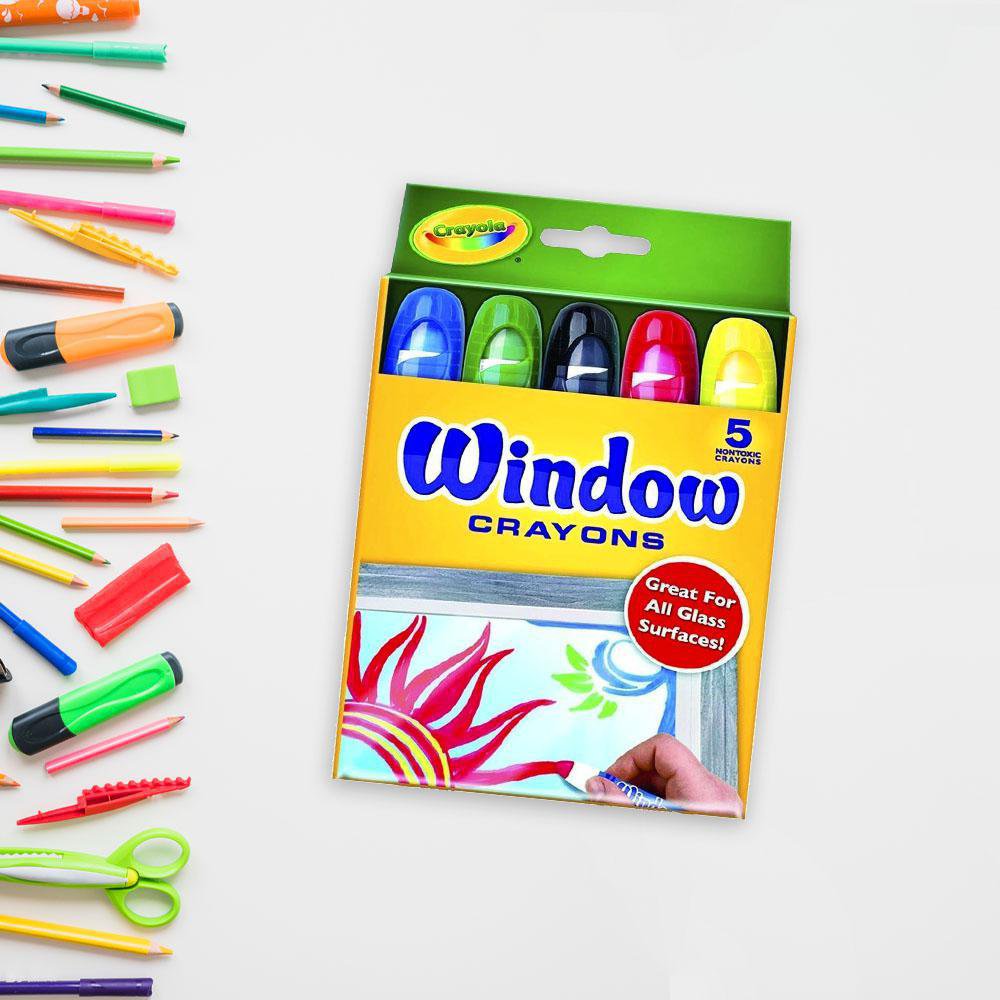 Crayola- Window Crayons 5 Colores - Empresas Cemaco