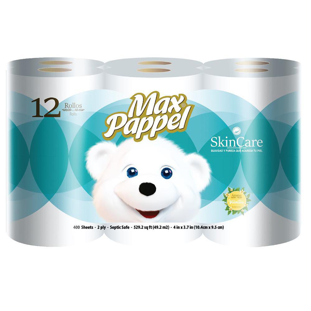 Papel Higiénico Doble Hoja 12 Rollos Vainilla - Empresas Cemaco