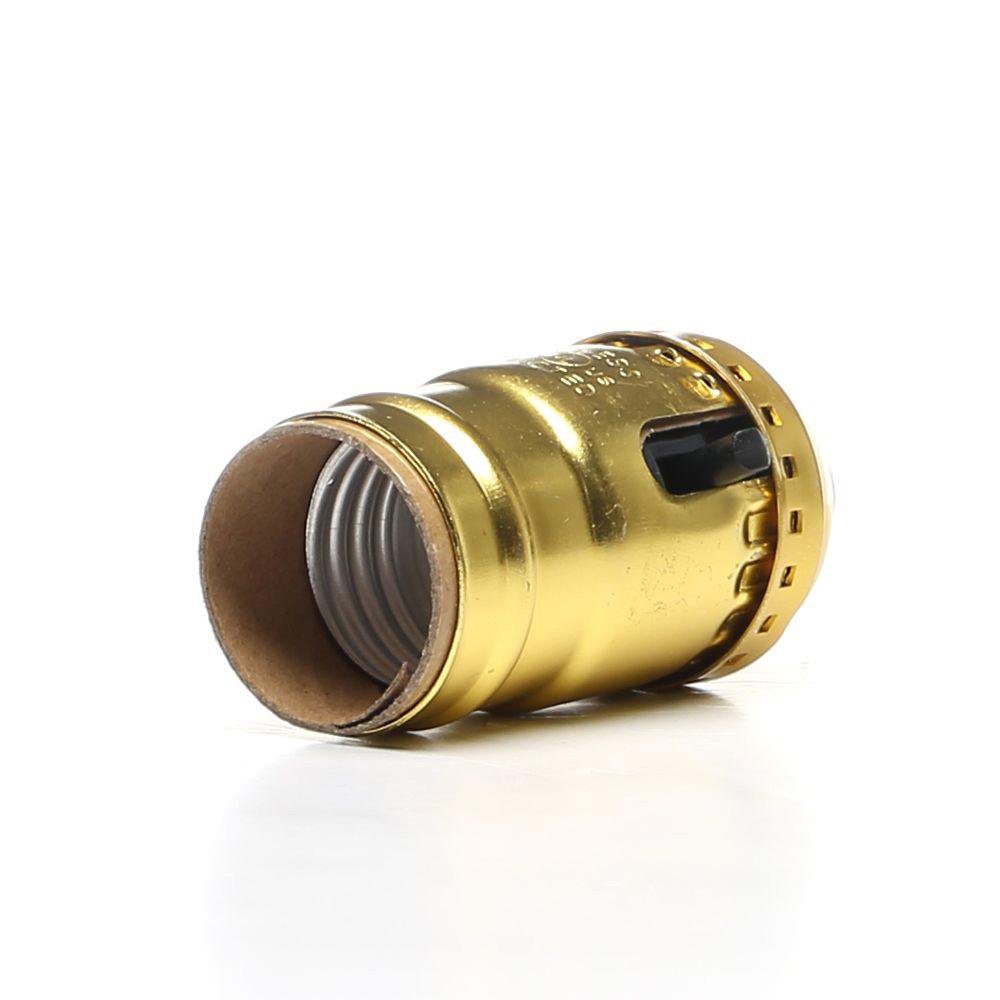 Socket Interruptor Dorado Base E-27 - Empresas Cemaco