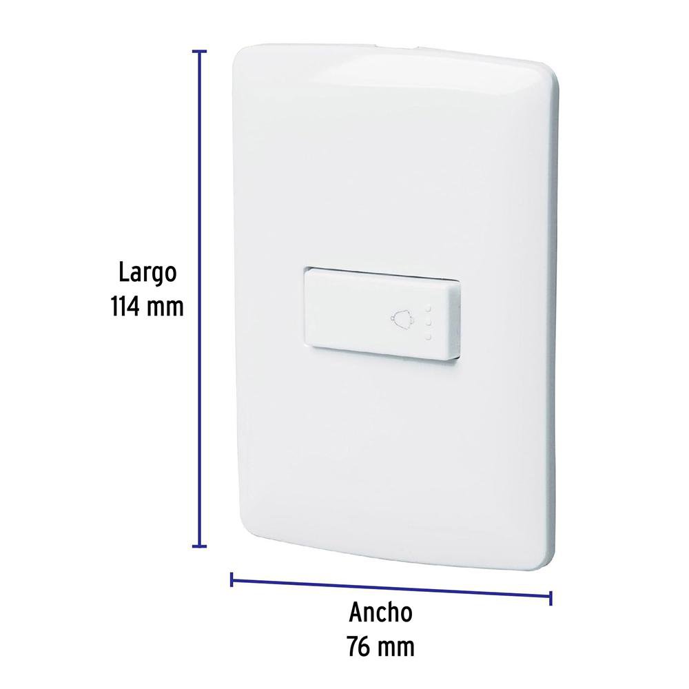 Interruptor para Timbre Italiana Blanco - Volteck - Empresas Cemaco