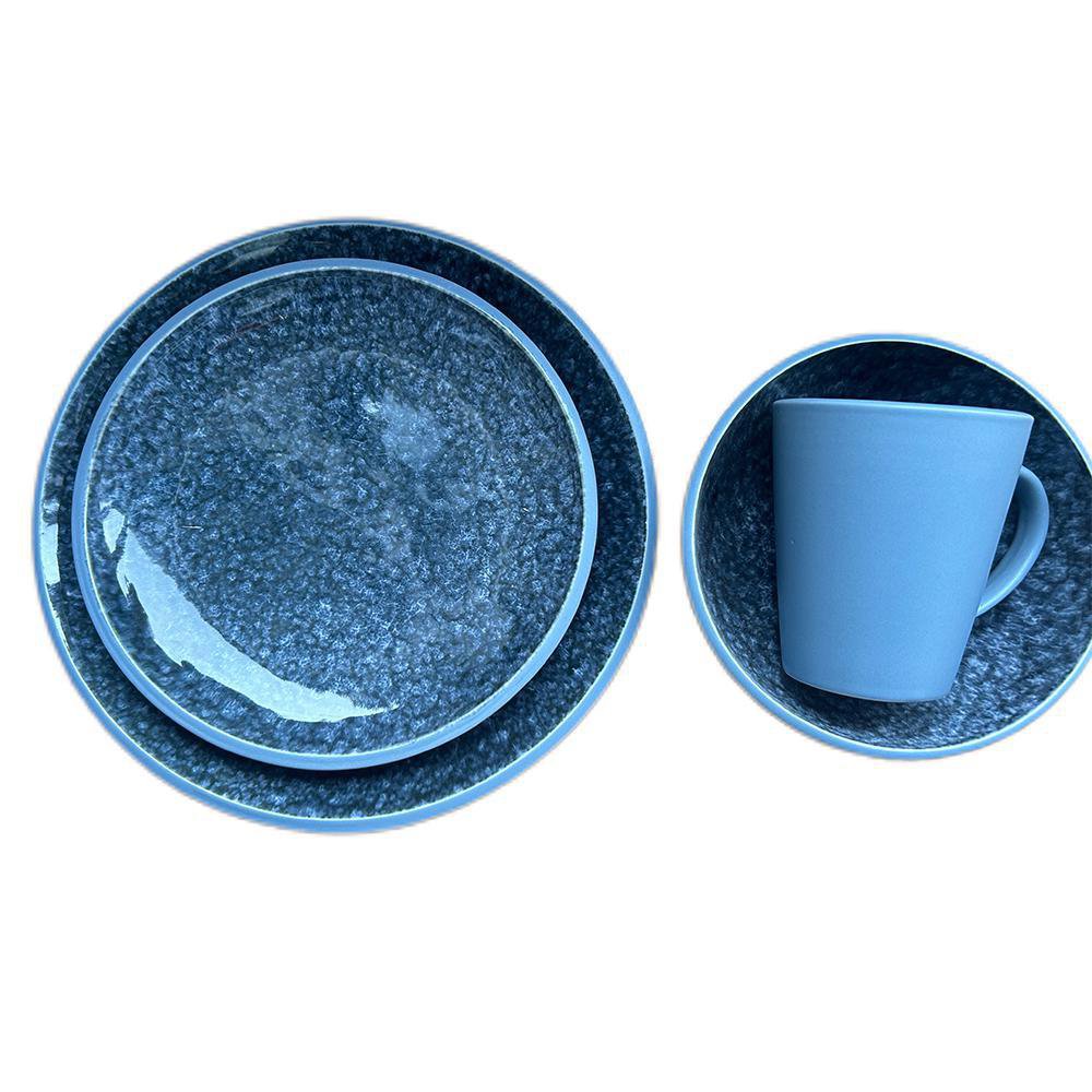 Vajilla Azul Texturizada 16 Pzas - Empresas Cemaco