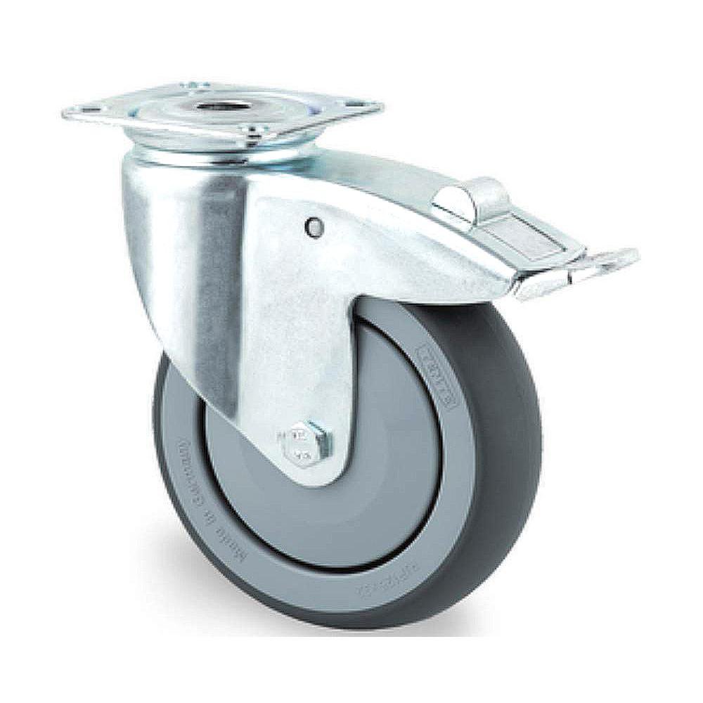 Rodo de Hule con Placa y Freno 4 Plg 100 Kg - Empresas Cemaco