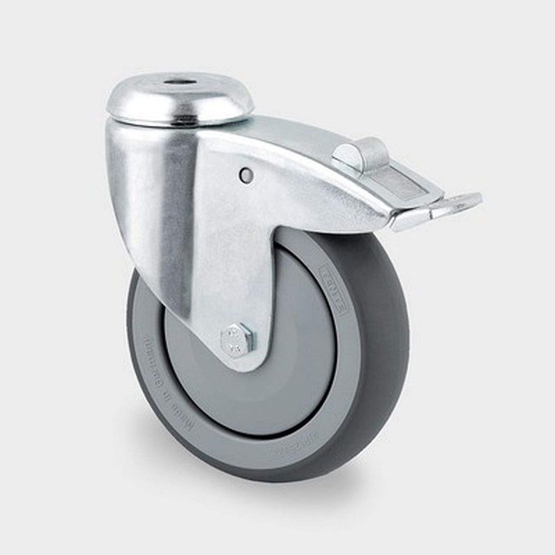 Rodo de Hule con Espiga y Freno 4 Plg 100 Kg - Empresas Cemaco