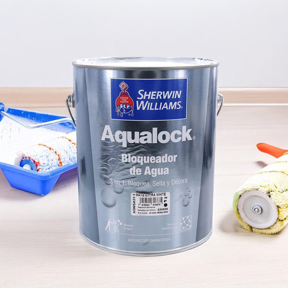Aqualock Bloqueador 1 Gal Mate Blanco - Sherwin Williams - Empresas Cemaco