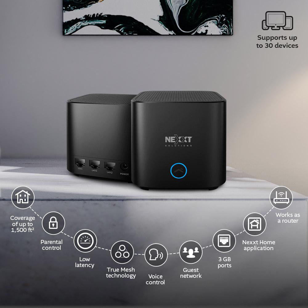 Router Inalámbrico Mesh Bolt AC1200 Negro - Empresas Cemaco