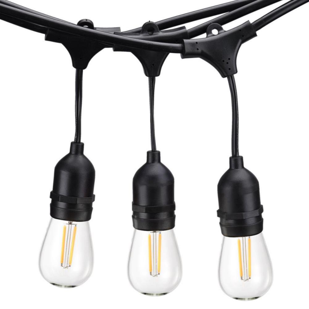 Serie de Luces LED Vintage Negro para Exterior - Empresas Cemaco