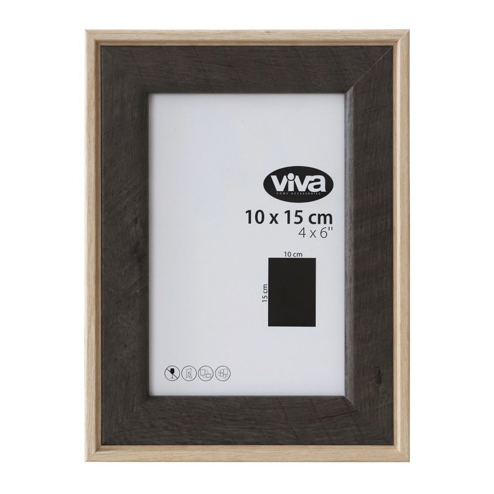 Marco de Fotos Tipo Madera Bicolor 10x15 Cm - Empresas Cemaco