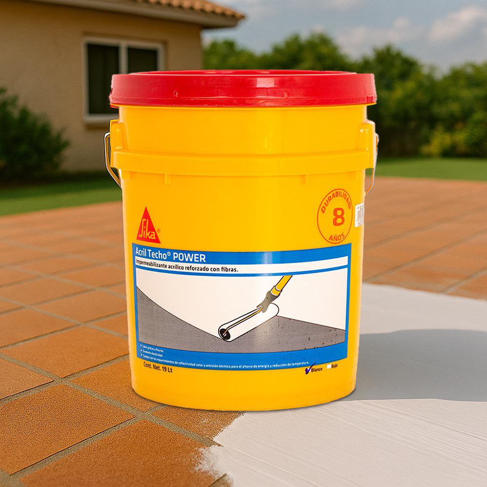 Impermeabilizante Acrílico Sika Acril Techo Power Blanco 5 Gal ...