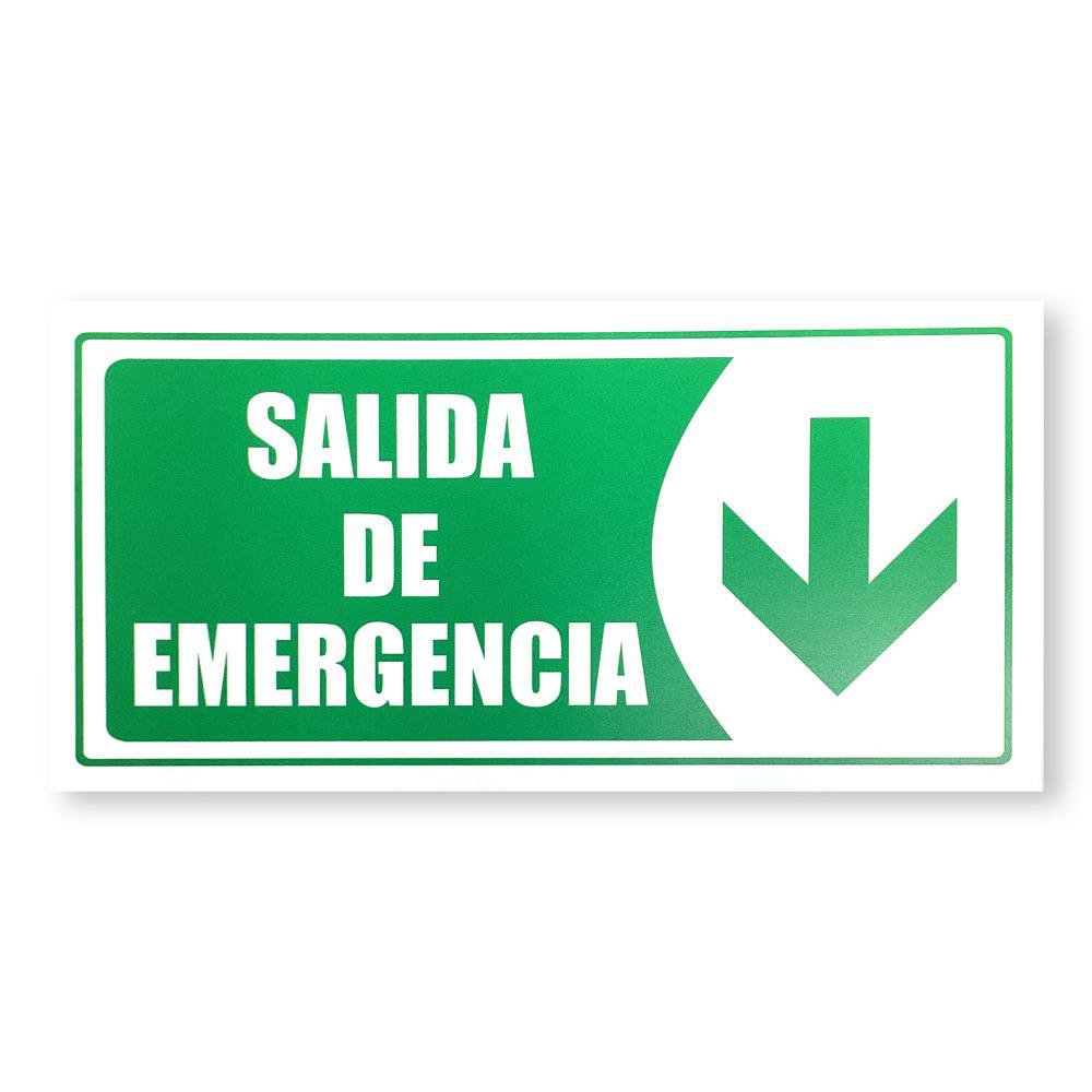 Rótulo de Salida de Emergencia 30 x 14 Cm - Empresas Cemaco