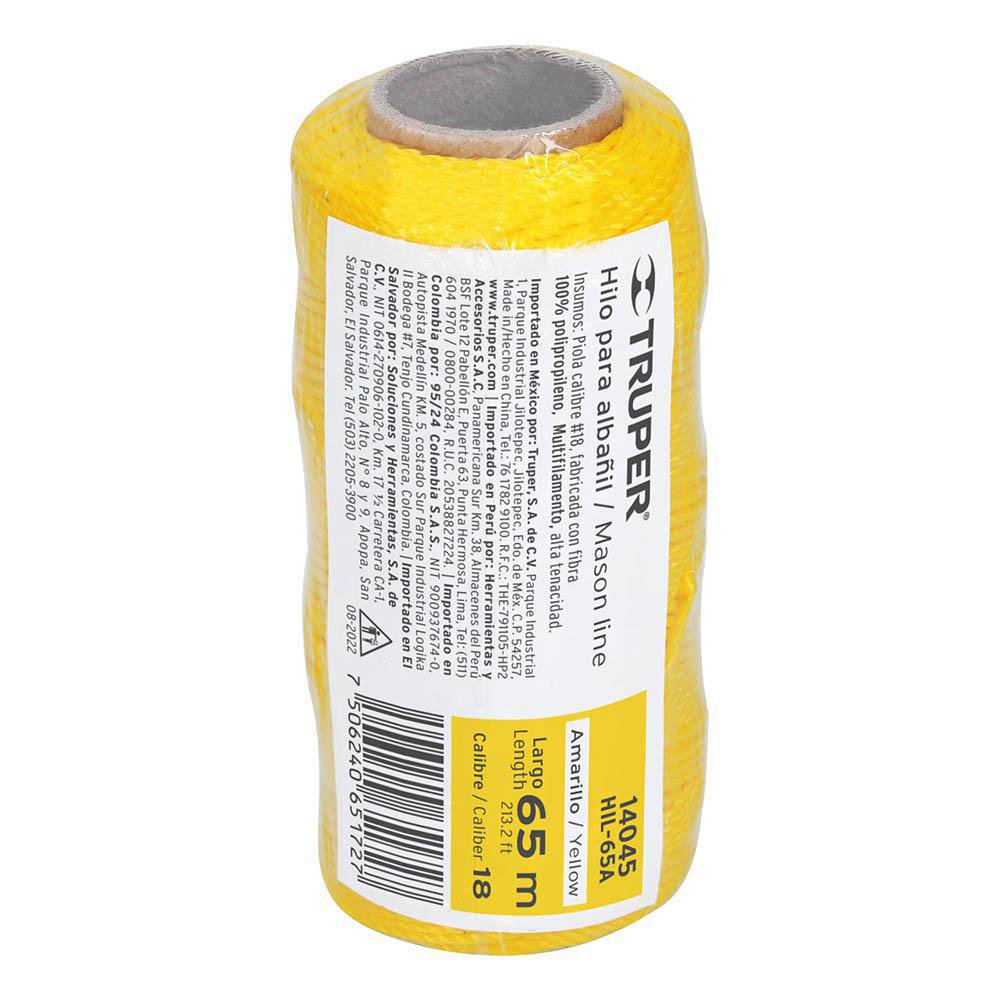 Hilo para Albañil Amarillo 65 M - Empresas Cemaco