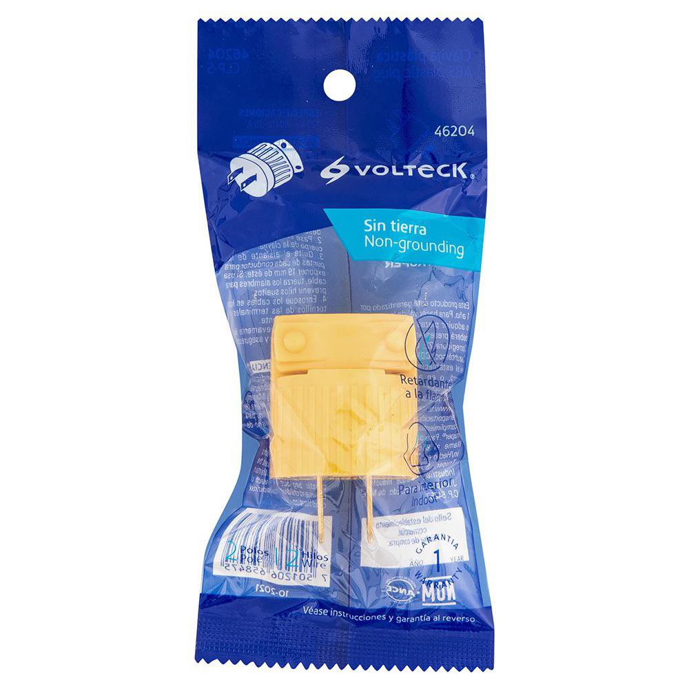 Espiga Tipo A De 125 V Y 15 A Amarilla - Volteck - Empresas Cemaco