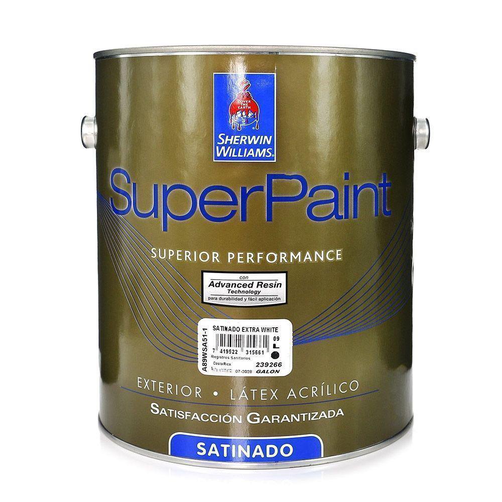 Superpaint Látex Satinado Base Extra White 1 Gal - Sherwin Williams ...