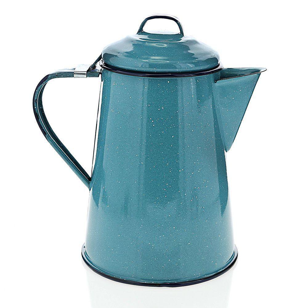 Cafetera de Peltre Color Turquesa - Empresas Cemaco
