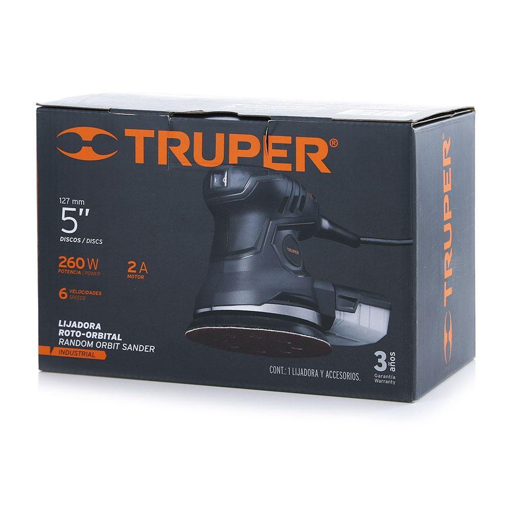 Lijadora Roto Orbital 5 Truper 260W - Empresas Cemaco